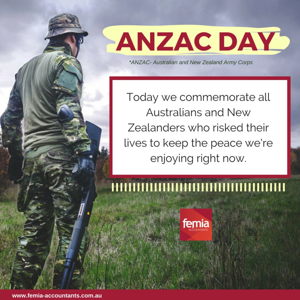 ANZACs: Honouring our Fallen Heroes- Femia Accountants AU